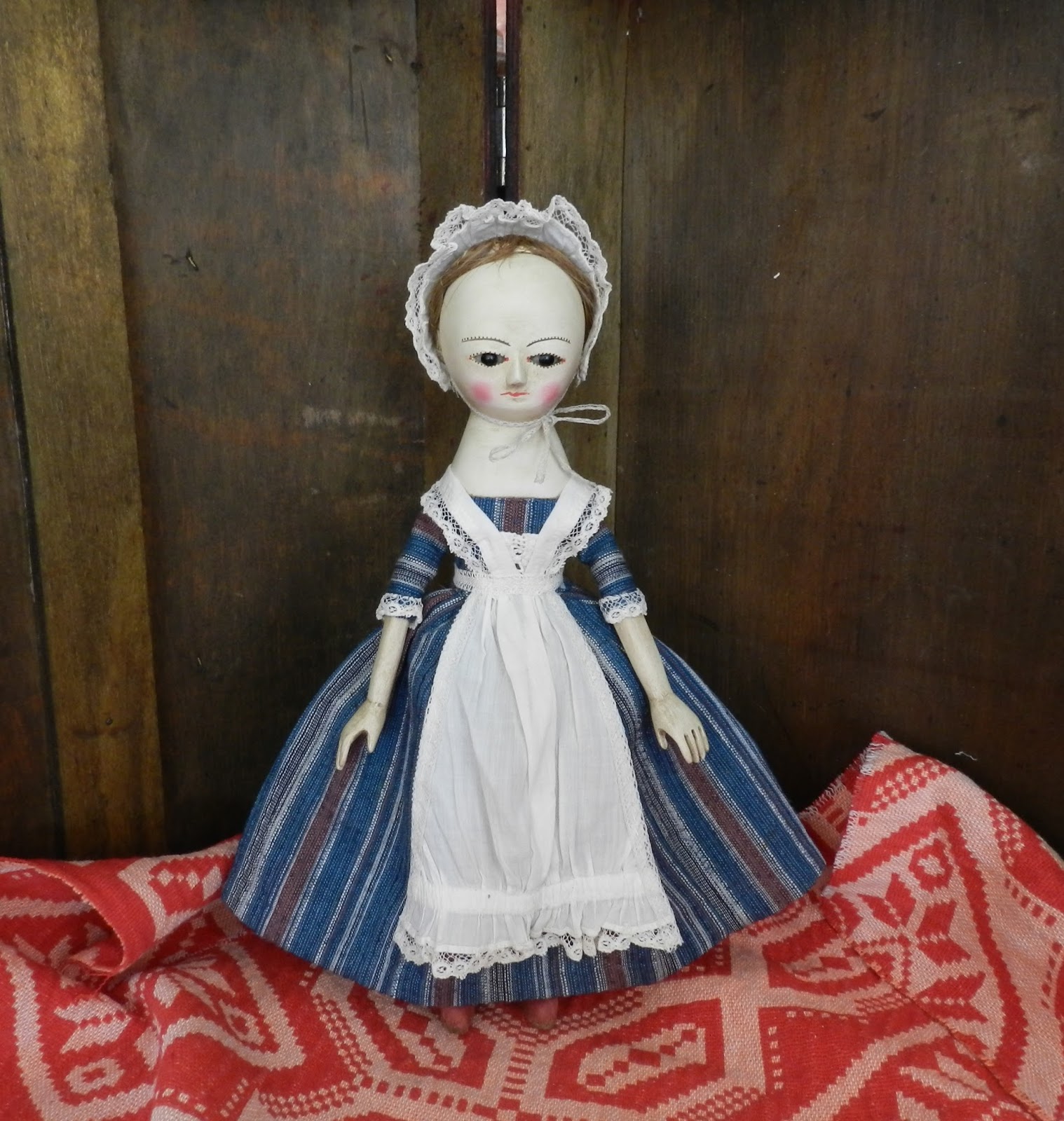 The Old Wooden Sisters: 10" Queen Anne doll baby