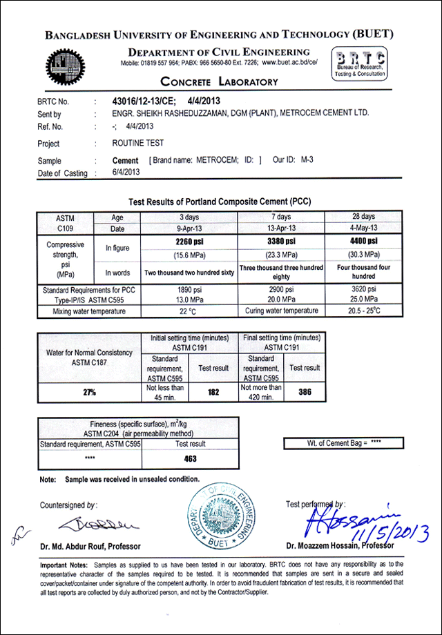 Well Come To Our Cement World: Metrocem Cement