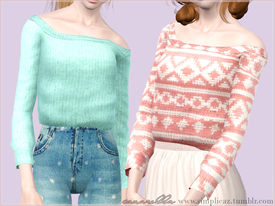 My Sims 3 Blog: Slouchy Sweater by Simplicaz
