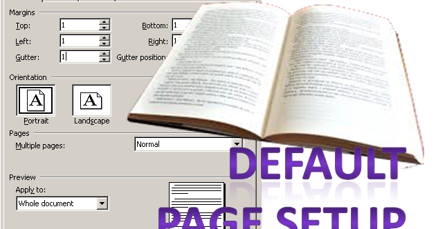 Mengatur Default Page Setup Pada Microsoft Word MS Word Niguru Indonesia