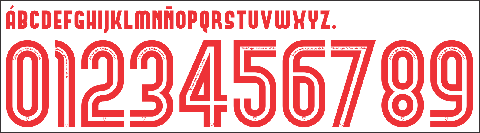 Old and New Football Font Jersey: Font Sevilla 2012-2013