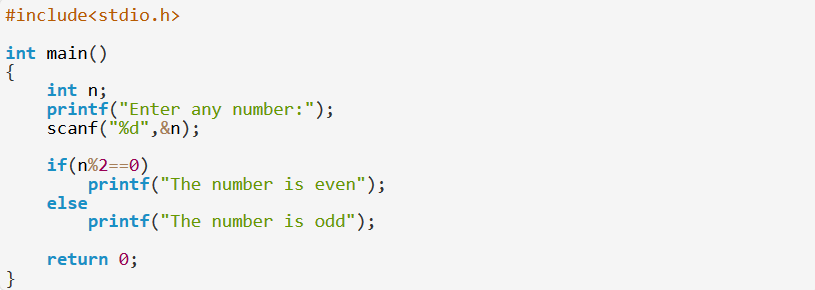 C Program to Check Number is Even or Odd ~ The Crazy Programmer
