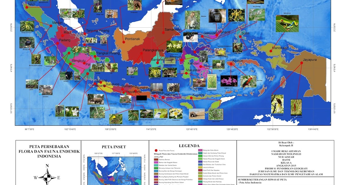 peta lengkap persebaran flora dan fauna di indonesia