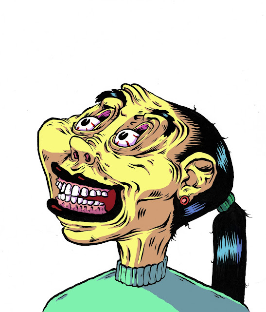 Anthony Briglia Illustration: Exaggerated Portrait # 14 : Betty