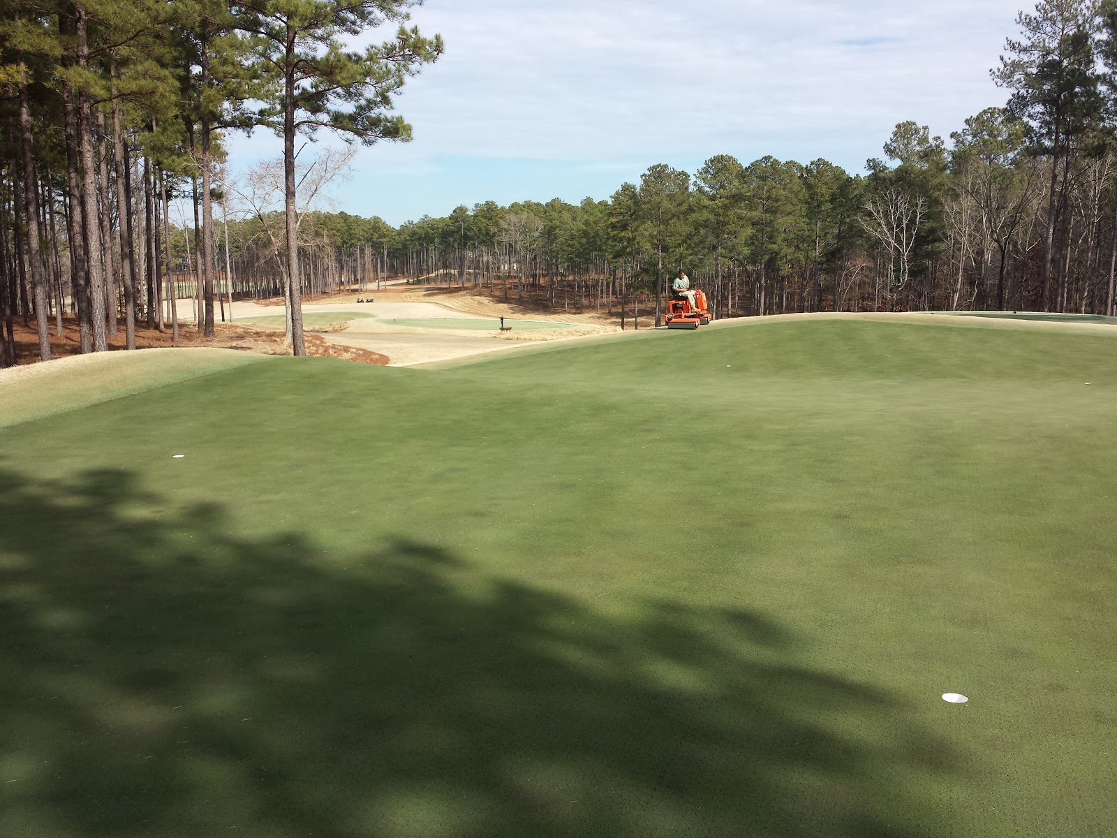 The Creek Club Golf Course Maintenance: Greens Aerification