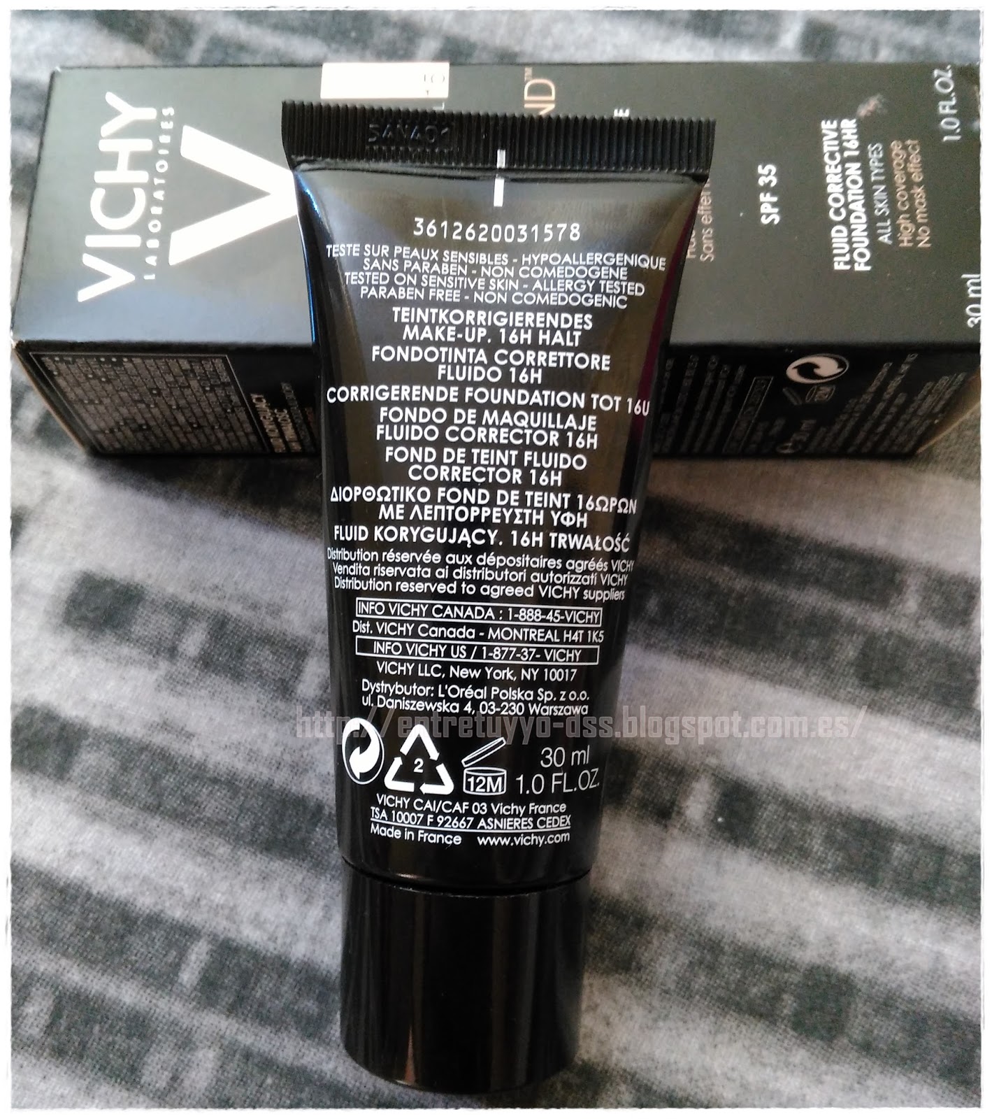 Review: Vichy Dermablend Base de maquillaje