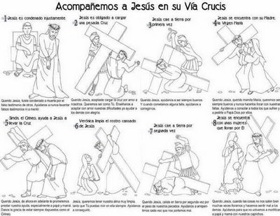 Dibujo de las primeras ocho estaciones del via crucis - Dibujo Views