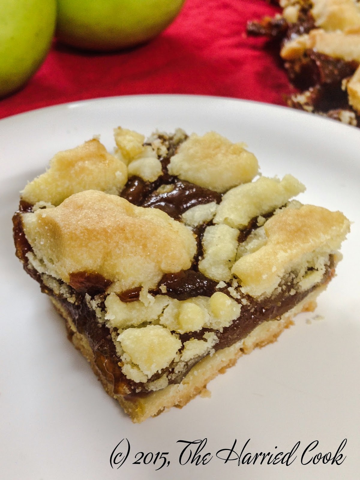 The Harried Cook: Secret Recipe Club: Caramel Apple Shortbread Squares