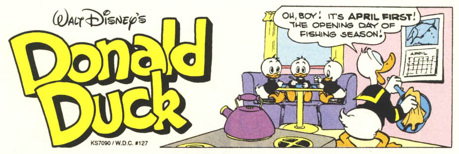 Disney Comics Randomness: What's green and fuzzy and has eight legs?