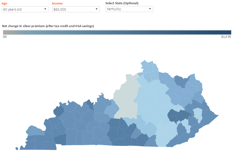 KENTUCKY HEALTH NEWS: Interactive map gives estimated premiums under ...