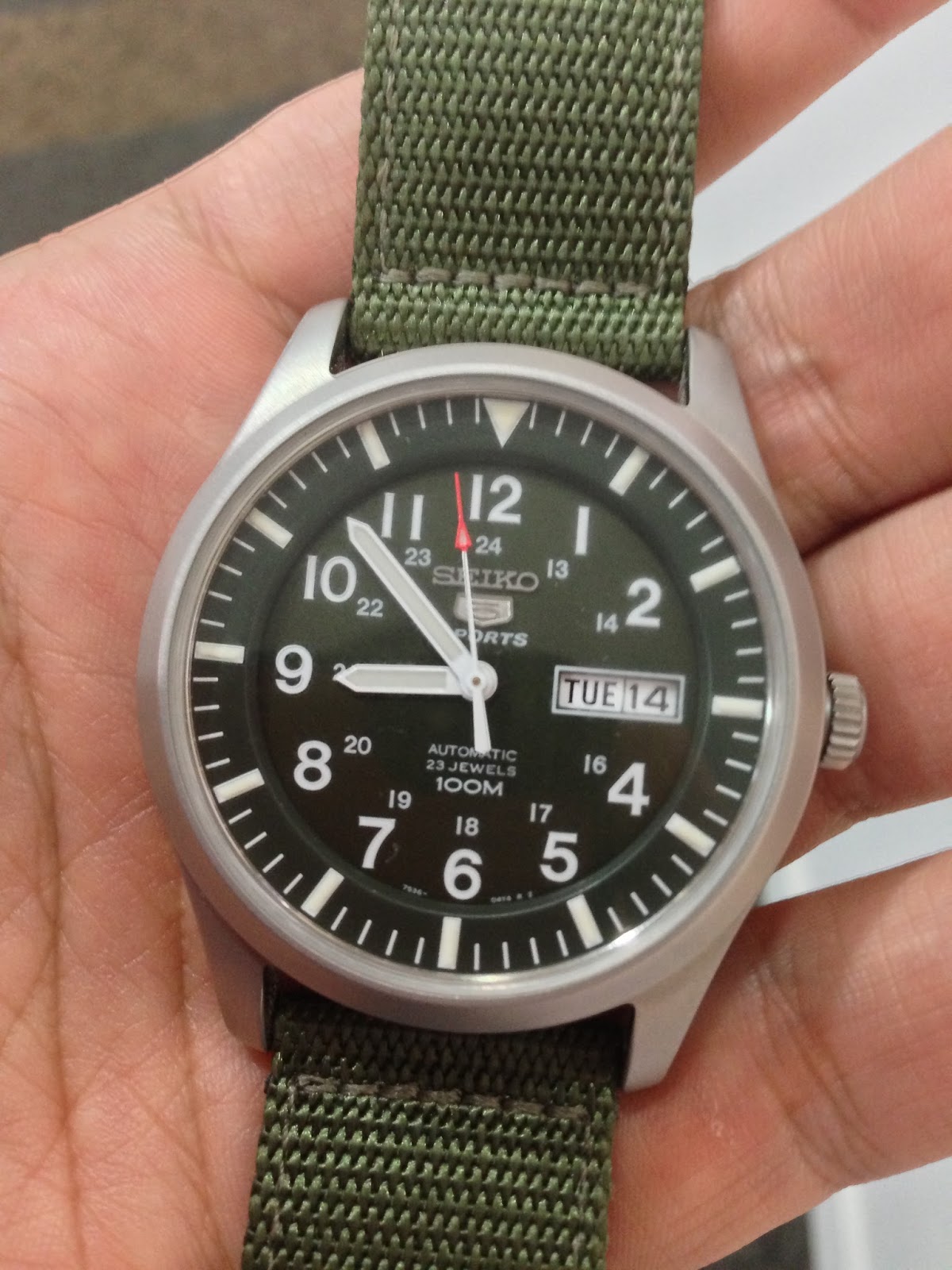 My Eastern Watch Collection: Seiko 5 Sport 100M SNZG09K1 Military Watch ...