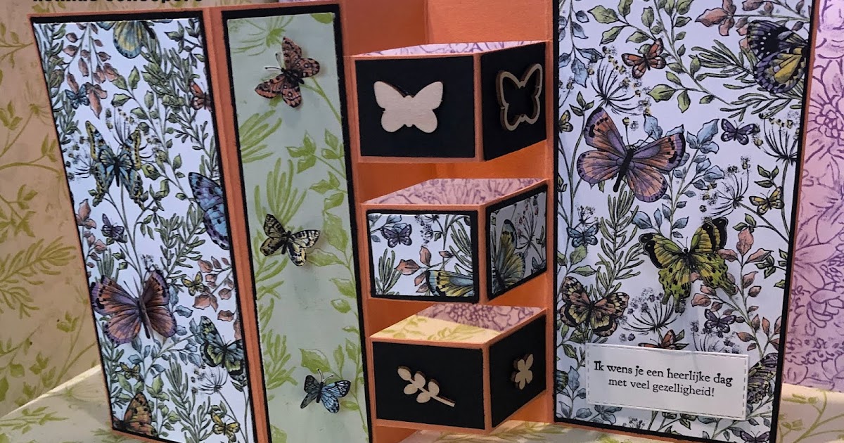 StampinTime Met Relinde: Tri Fold Card met Botanical Butterfly dsp