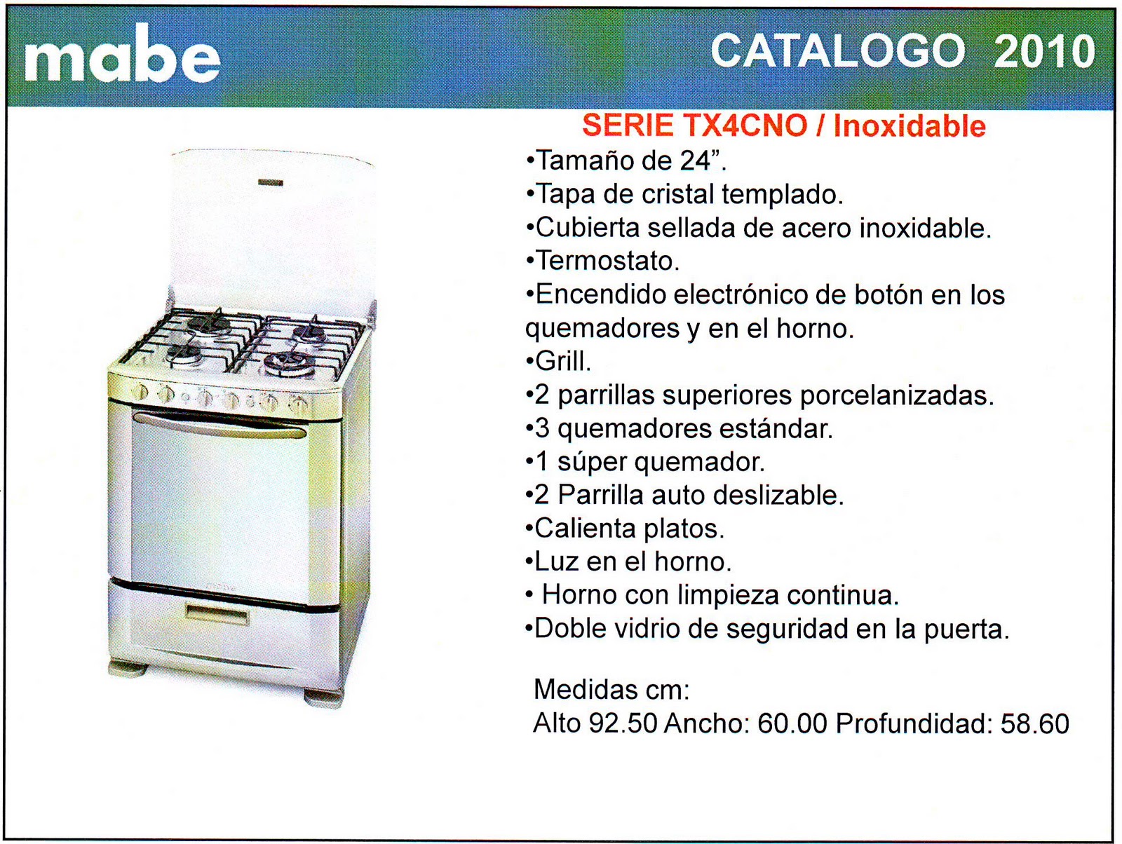 MUEBLERIA JORDY: CATALOGO - MARCA MABE