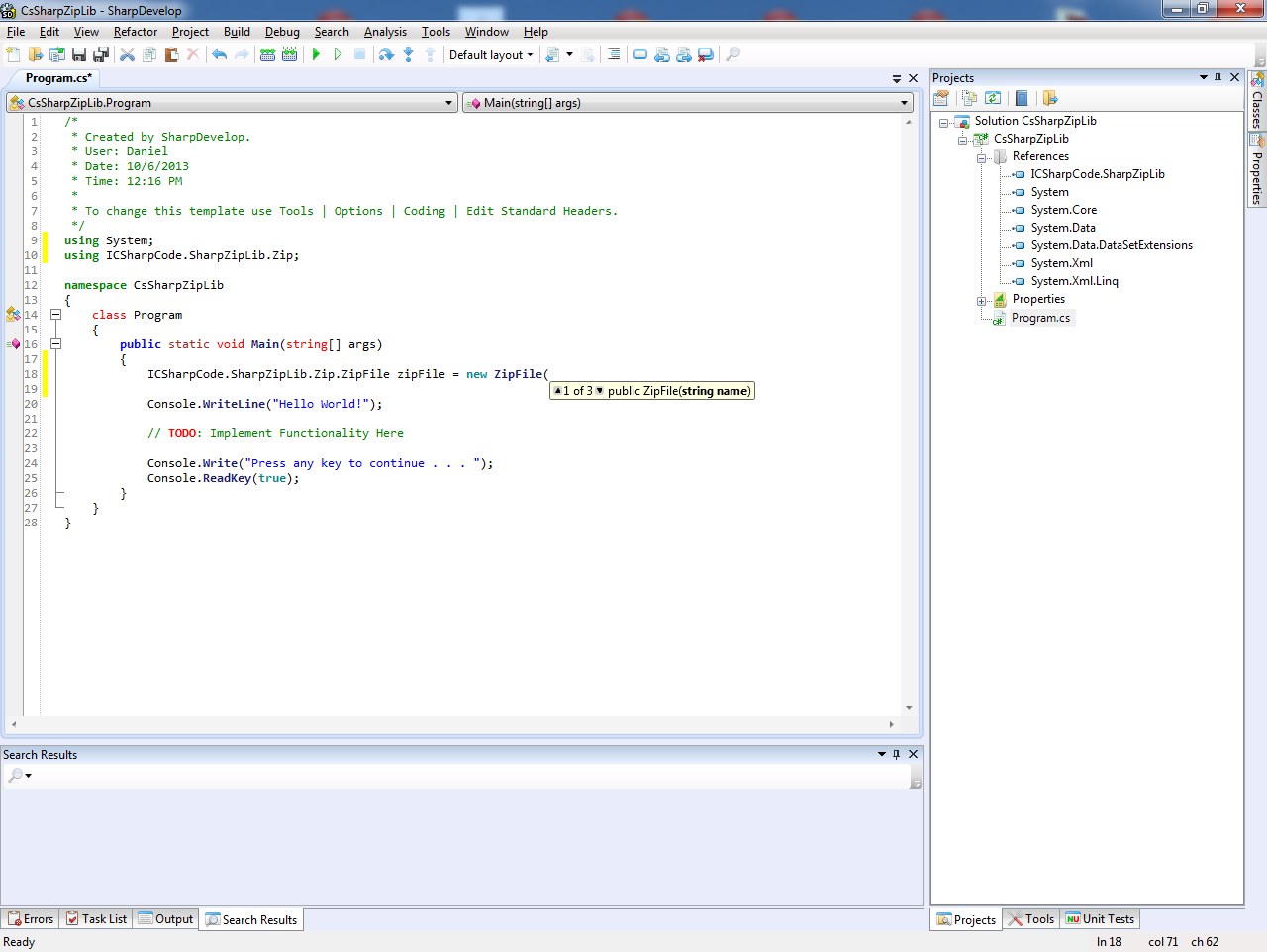 Programmer's Ranch: C#: Extracting Zipped Files with SharpZipLib