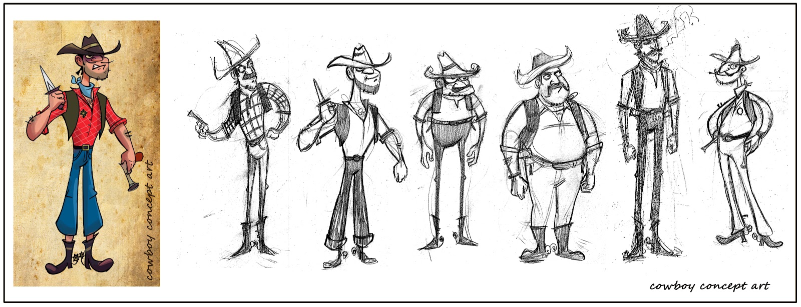 .: cowboy concept art