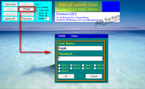 Project 1 Warnet - Setting Billing Client ~ Open Networking