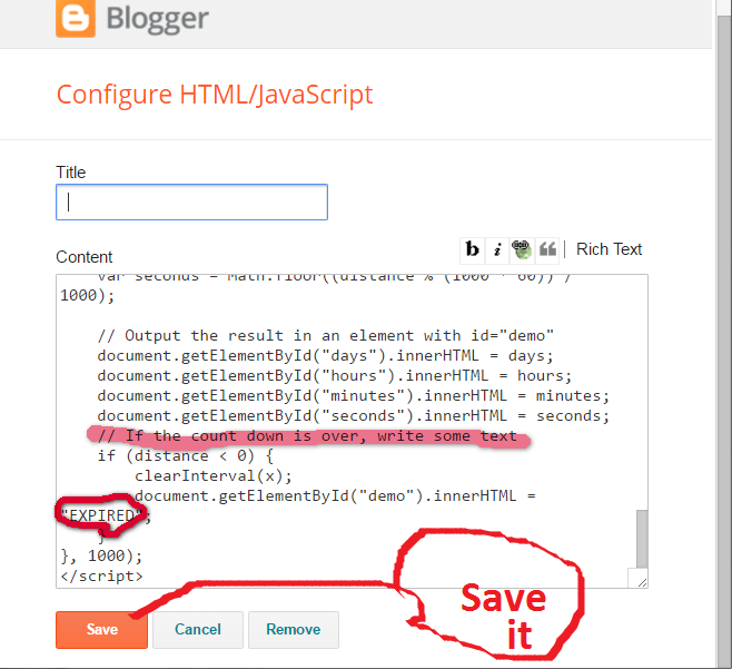 How to make a free countdown timer - AMIE Study