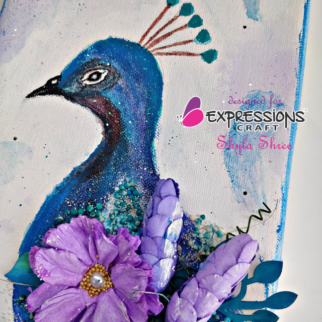 Expressions Craft: Peacock painting tutorial with chalk paints