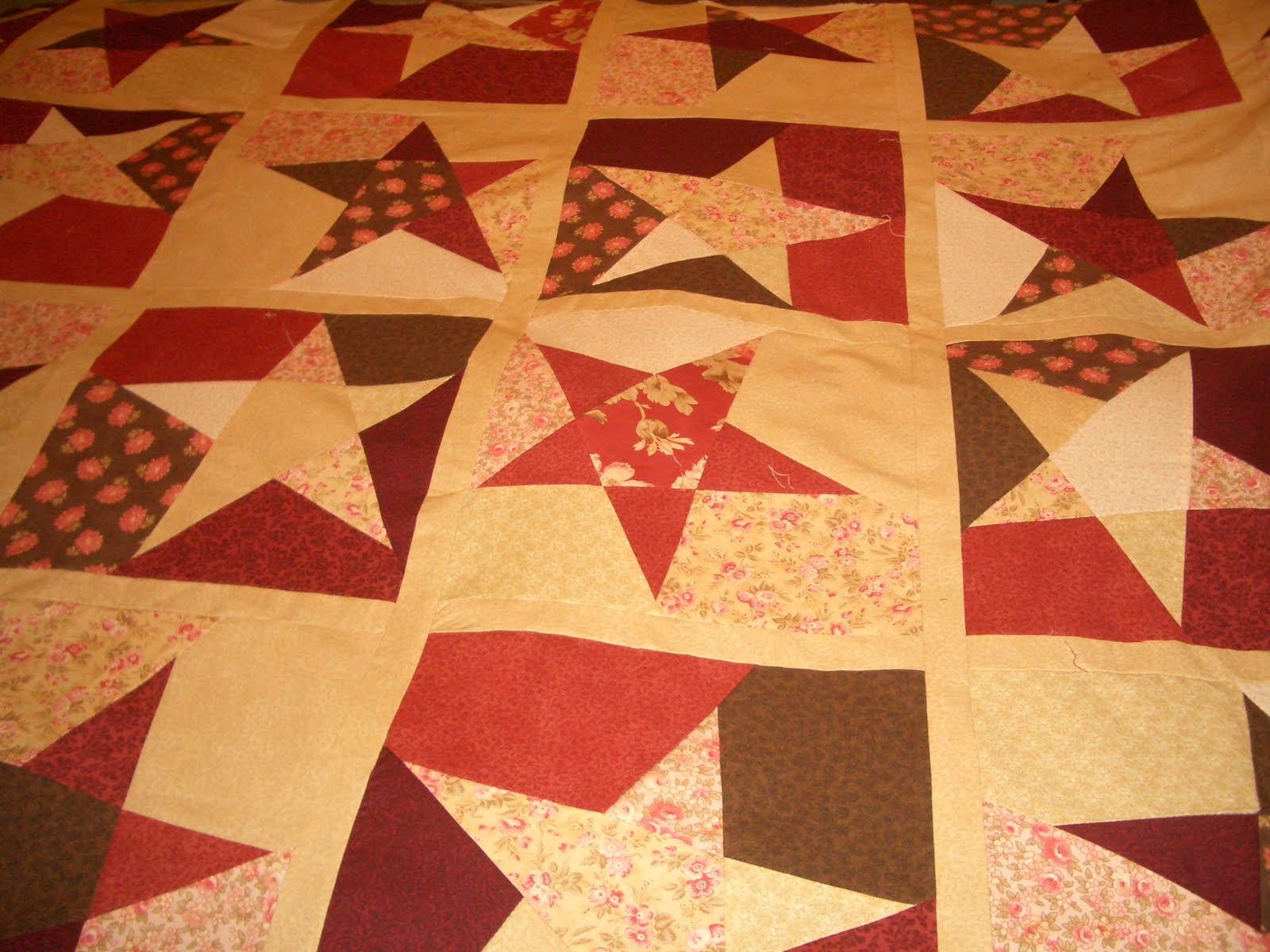 RETALLS DE PATCHWORK: Colcha de estrellas