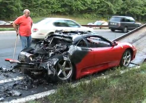 SubyPAL.com: Ferrari 360 fire causes accident domino effect