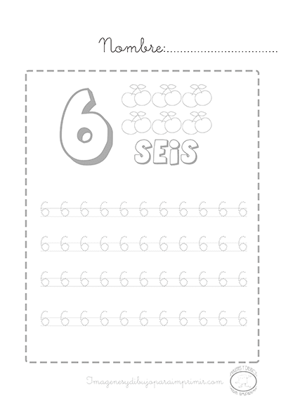 Caligrafia de los números del 1 al 10-Colorear dibujos,letras ...