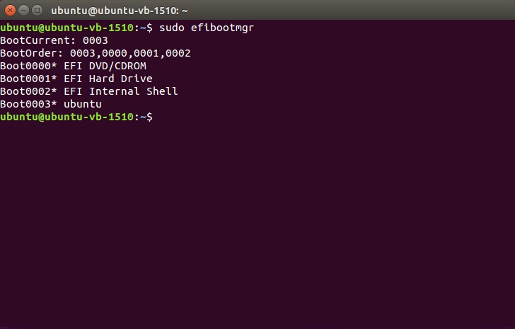 efibootmgr その1 - UEFIブートマネージャーを操作するコマンドの紹介・UEFIブートマネージャーに登録されているエントリーの一覧を表示する - kledgeb