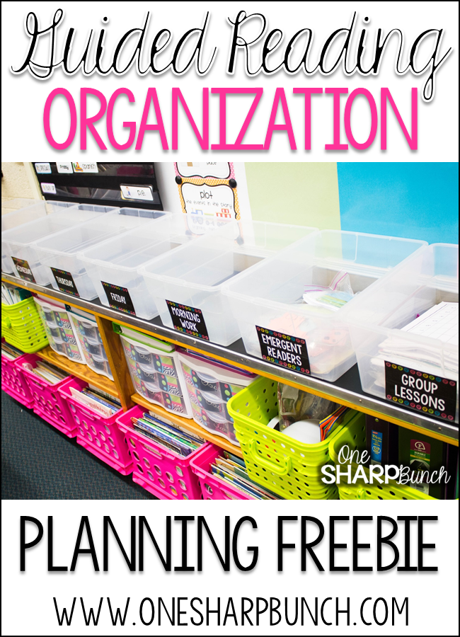 Guided Reading Organization - One Sharp Bunch