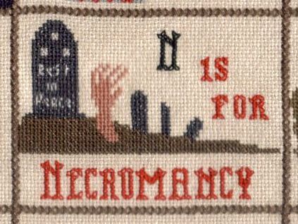 Serendipitous Stitching: Dark Alphabet - A to O