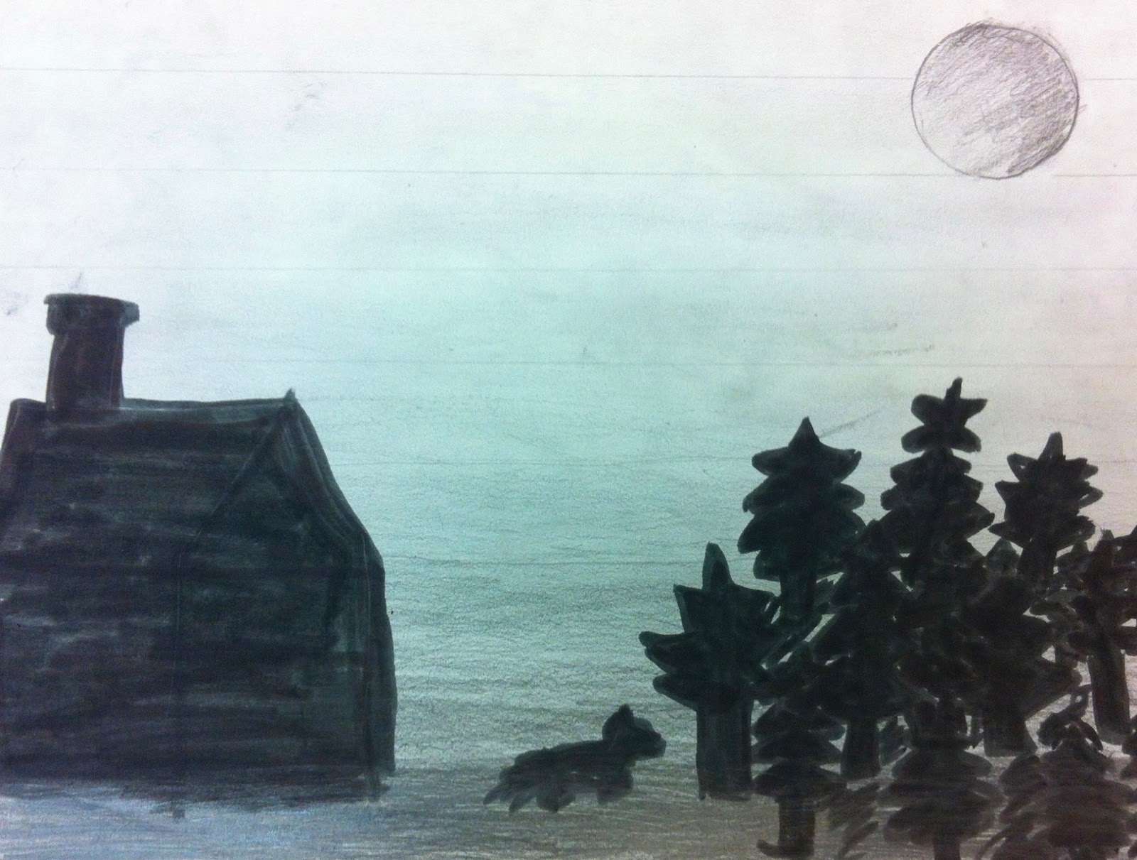 The Art Studio at Cooper Dual Language Academy: Value Scale Silhouettes