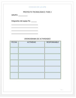 TECNOLOGÍA E INFORMATICA: Actividades de clase grado 5o. P2