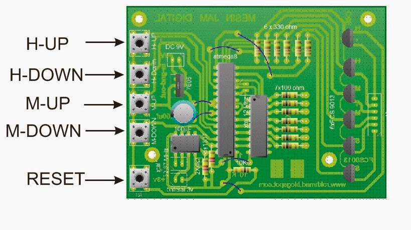 Membuat Jam digital dilengkapi tanggal / kalender dilengkapi source ...