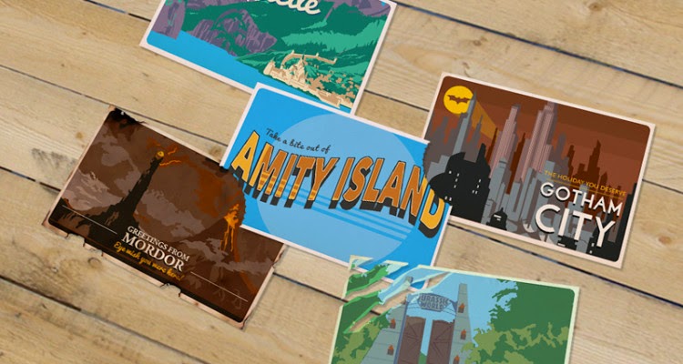 Shades Of Tangerine: Postcards From Fictional Places