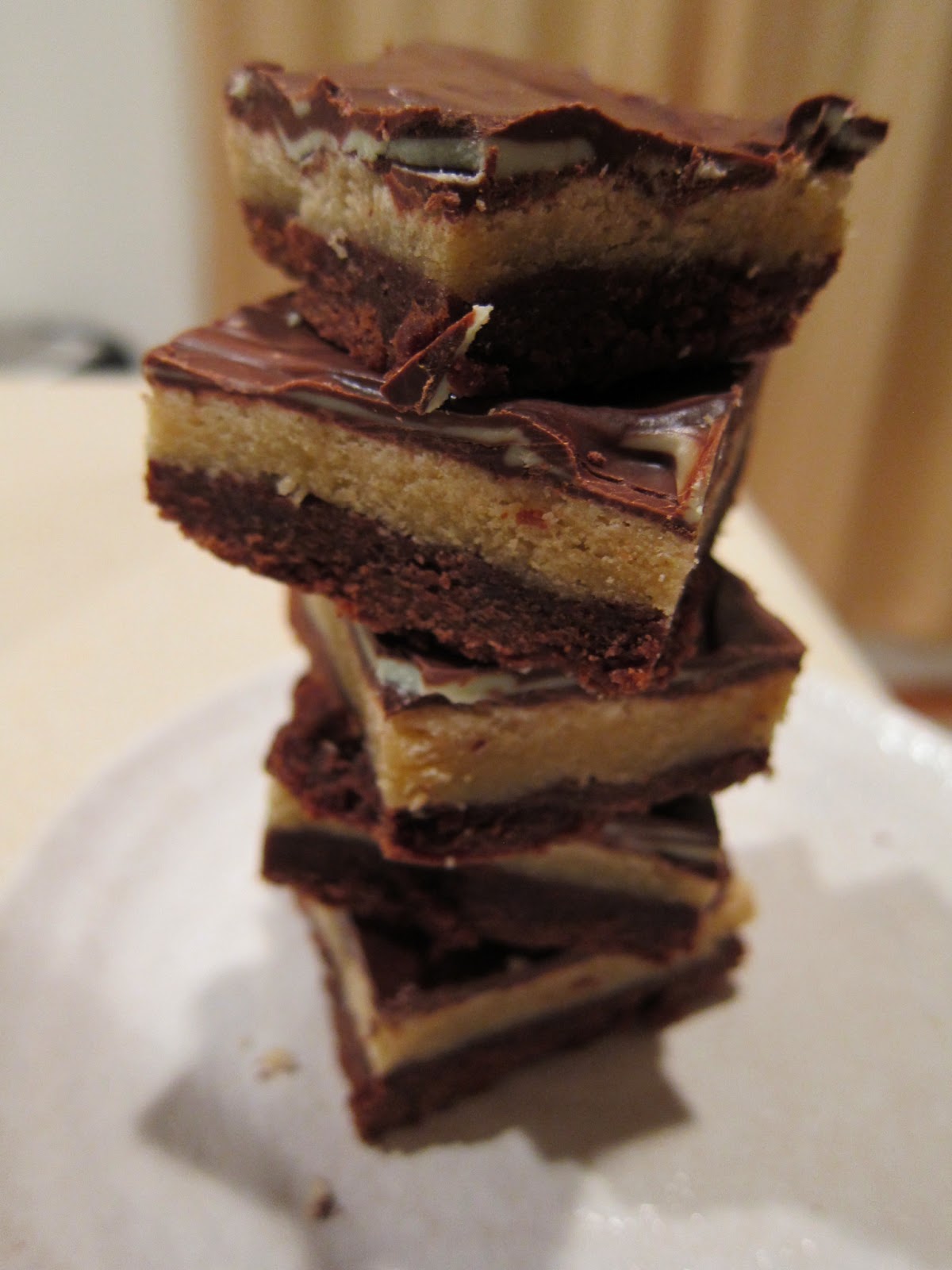 Dinner wa?: mint chocolate triple layer cookie squares