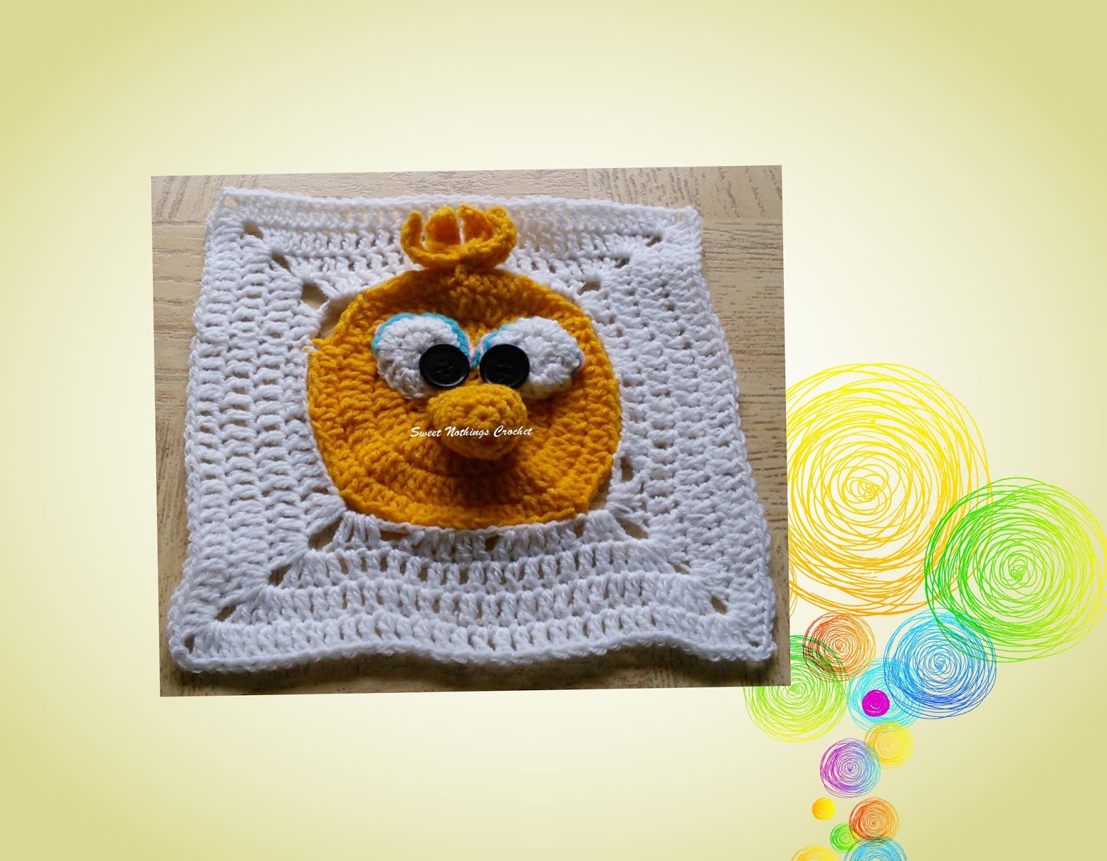 Sweet Nothings Crochet: SESAME STREET GRANNY SQUARE - BIG BIRD - IN THE ...