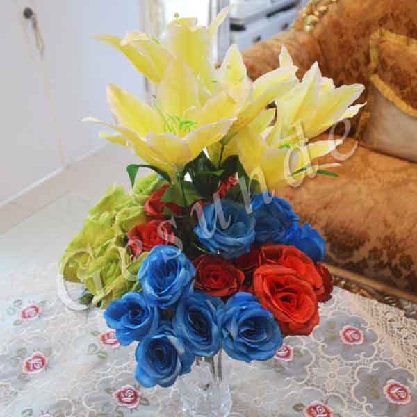 Bunga Hiasan Meja Pot Kaca - 4 Jenis Bunga - Toko Medis Jual Alat Kesehatan