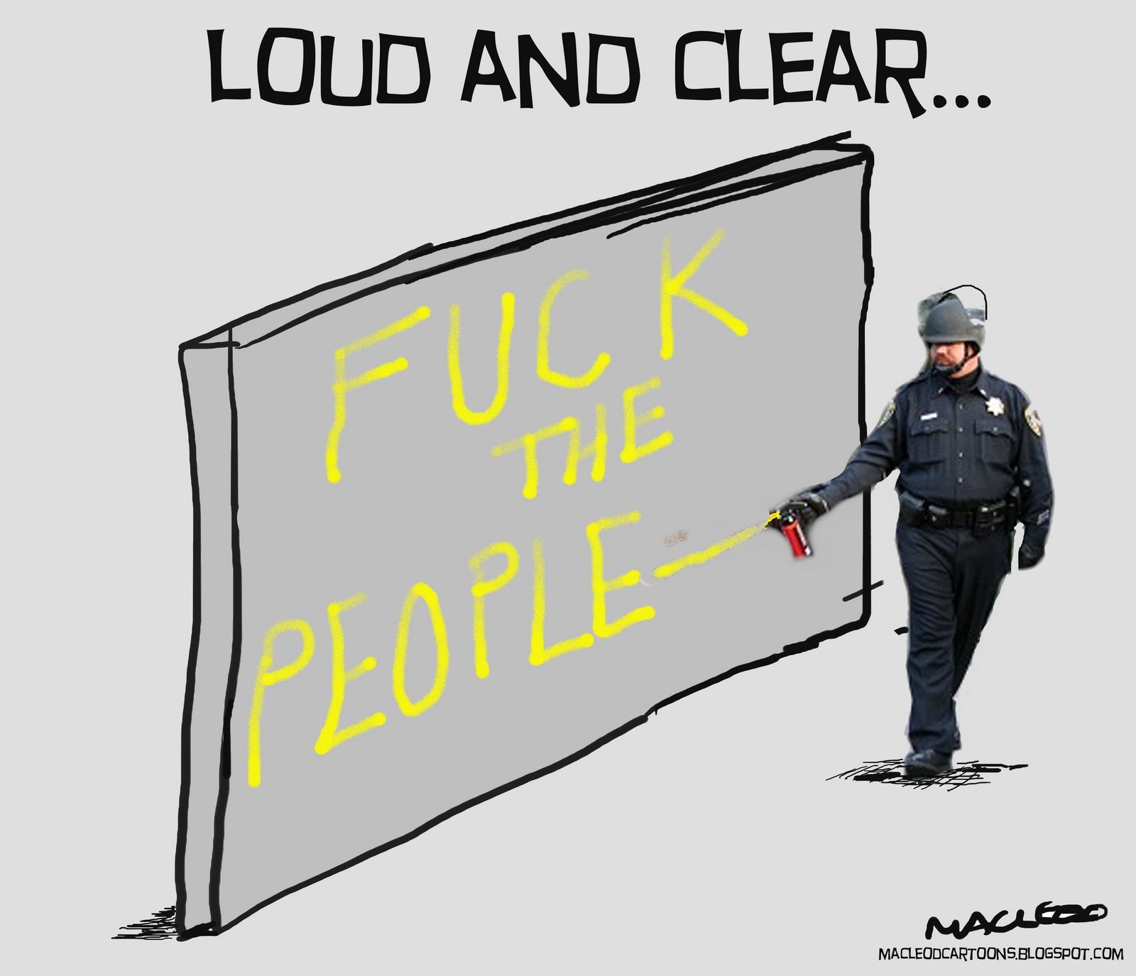 MacLeod Cartoons: UC Davis Police Pepper Spray Use: What it Says