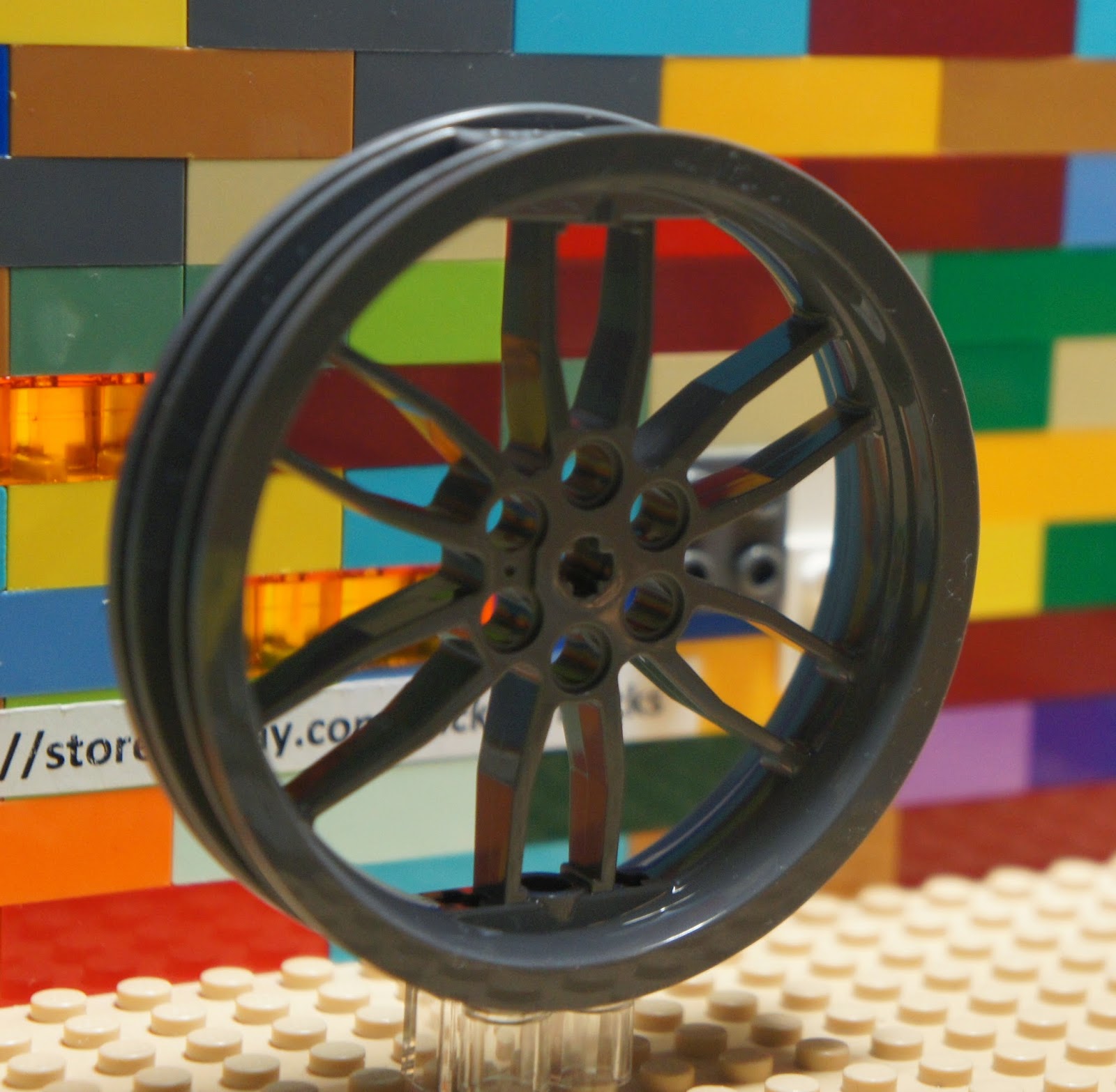 LEGO 88517 Dark Stone Gray MOTORCYCLE RIM Wheel 75 x 17mm ~ stores.ebay ...