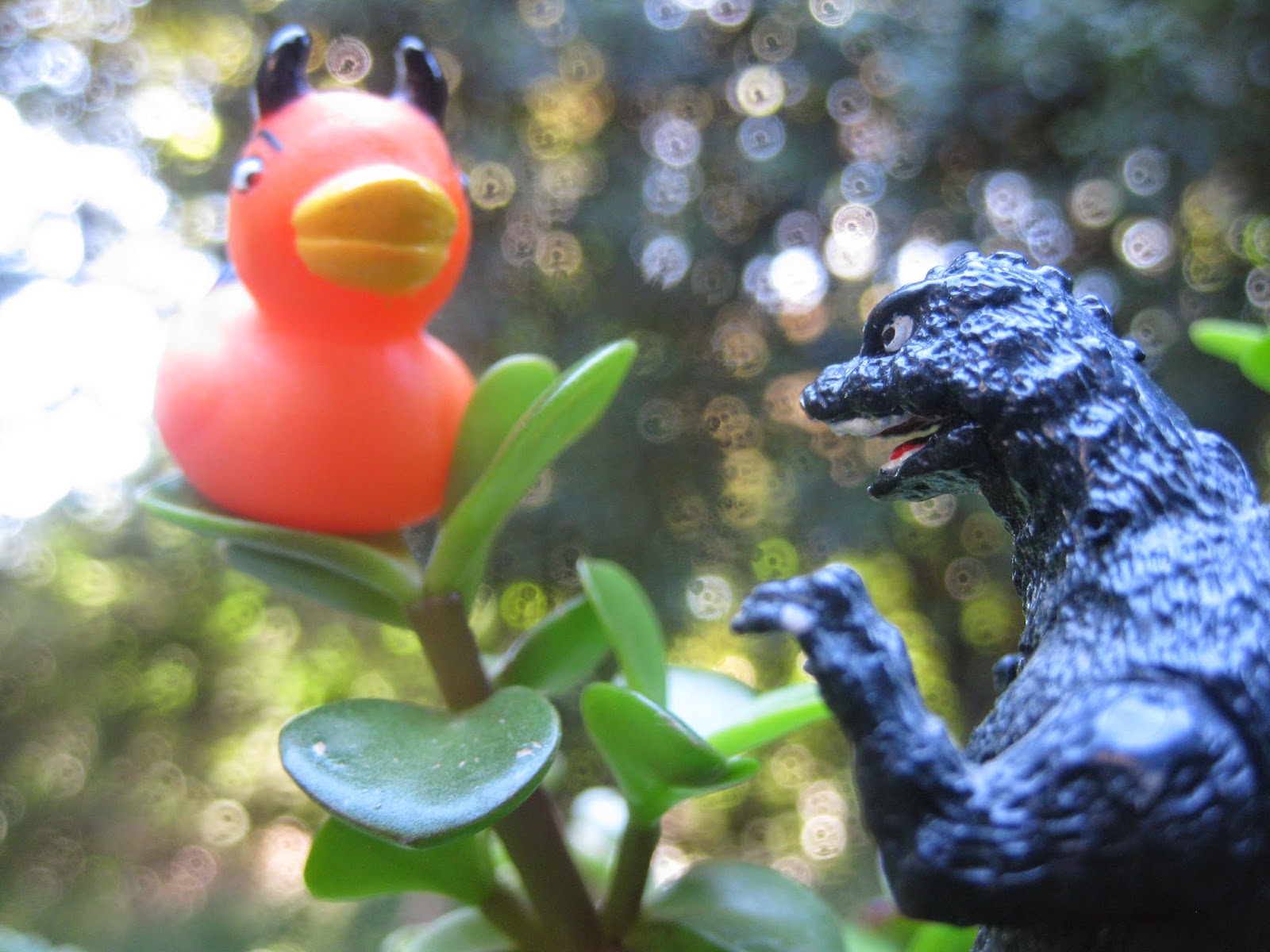 Godzilla Photo (Nearly) Every Day: Godzilla vs. Devil Duck