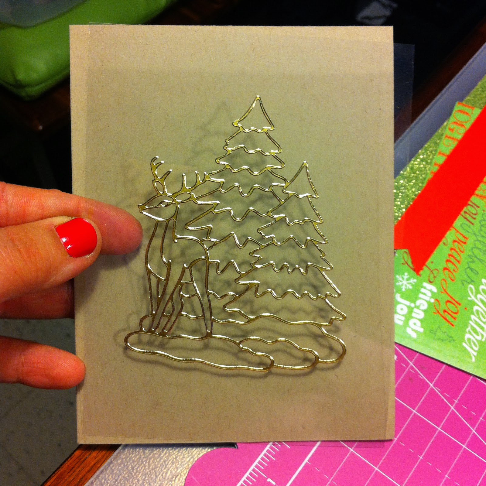Pumpkin Spice & Everything Nice: Christmas Card using acetate