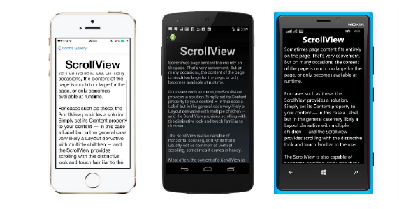 ScrollView in xamarin forms