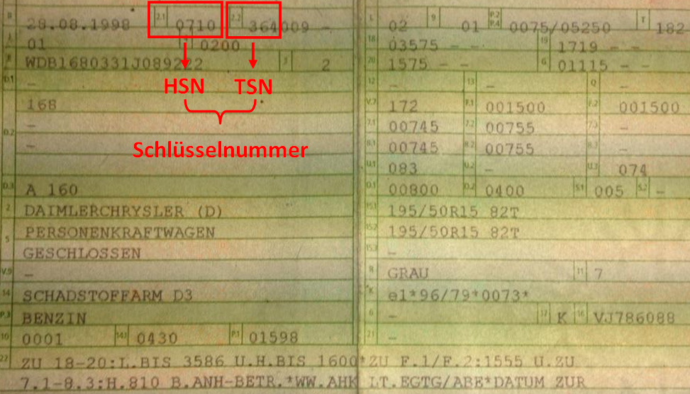 Der Autoteile Ratgeber : kfz Schlüsselnummer - was ist das?