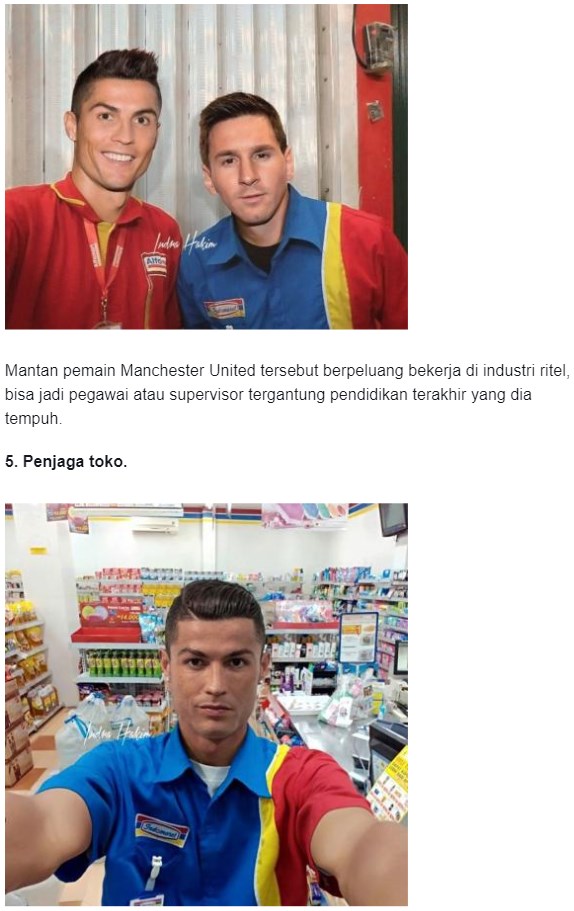 Imajinasi super, ini 6 Meme profesi Ronaldo andai tinggal di Indonesia ...