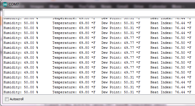 Temp / Humidity w/ Dew Point Calculations - Academy for Arduino