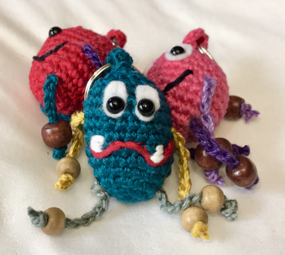 Reny's Place....: Funny Little Crochet Key Rings, Backpack Charms ...
