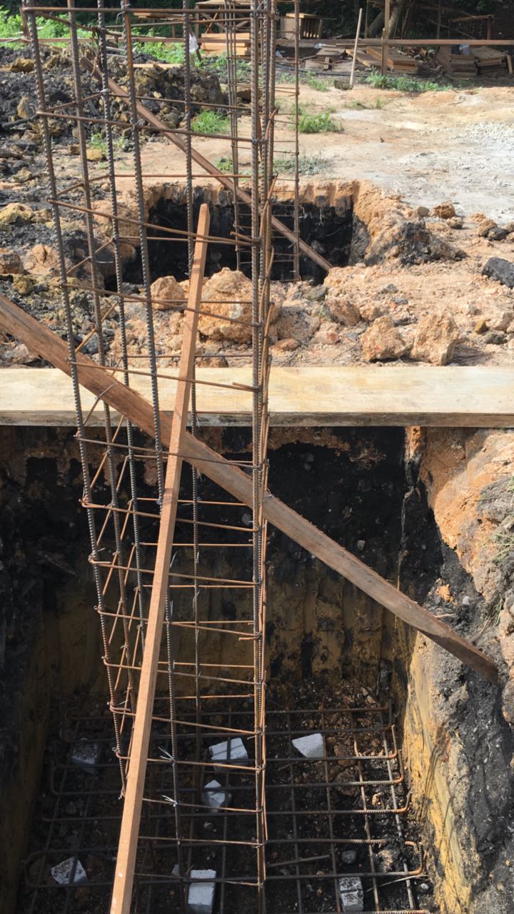 BINA BANGLO IDAMAN: 9. PROSES PAD FOOTING DAN TIANG STUMP