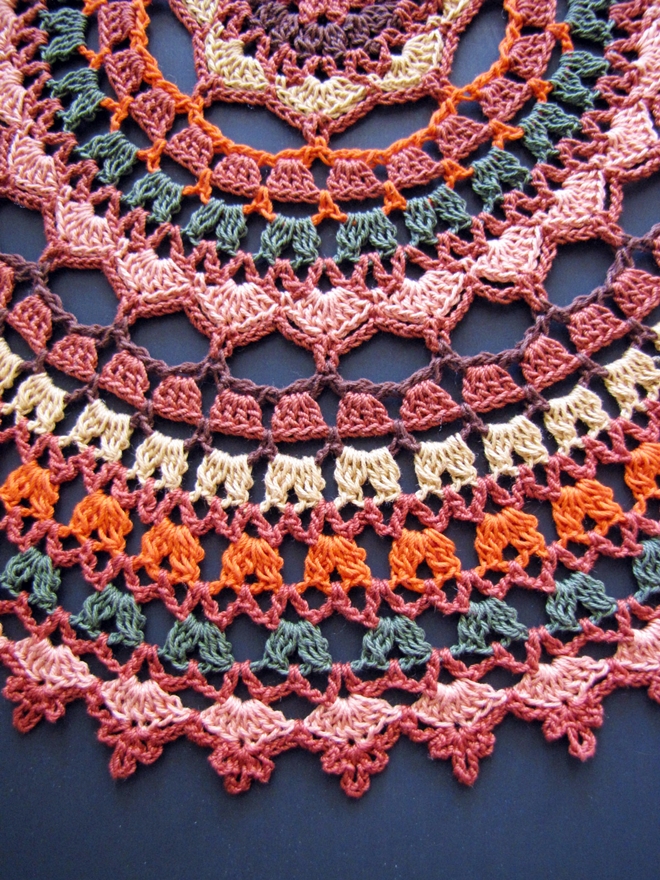 BellaCrochet: Autumn Spice Mandala Doily: A Free Crochet Pattern For You