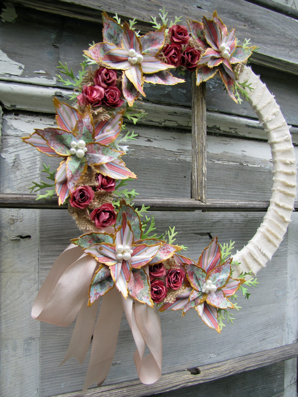 Lynne Forsythe Designs: Poinsettia Wreath