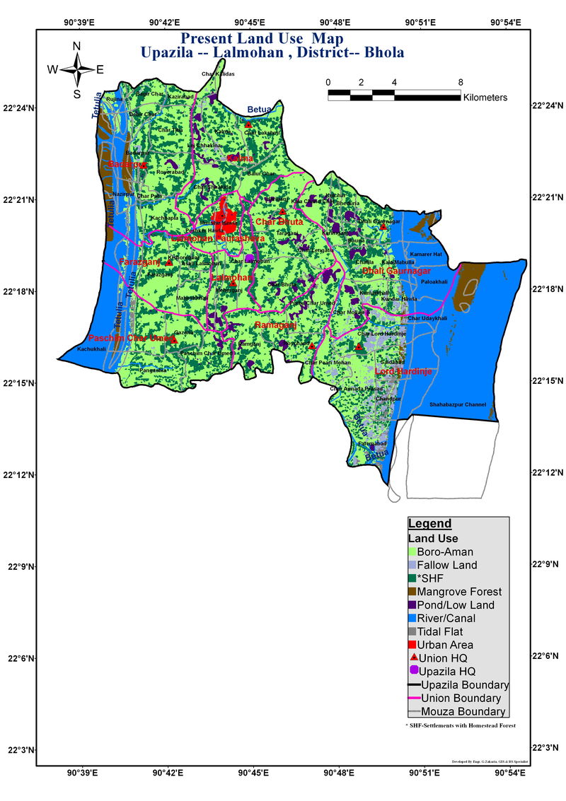 Mouza & Land Use Maps of Lalmohan Upazila, Bhola, Bangladesh - Tourism ...