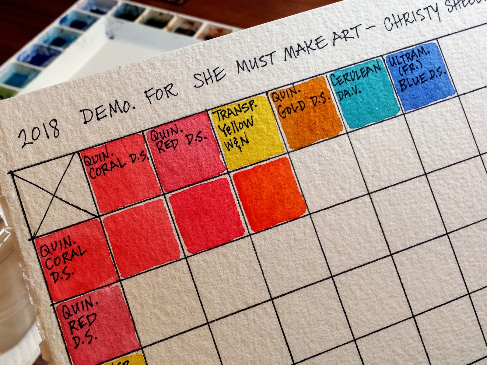 She Must Make Art : 5 Steps For Making Your Own Watercolor Mixing Grid