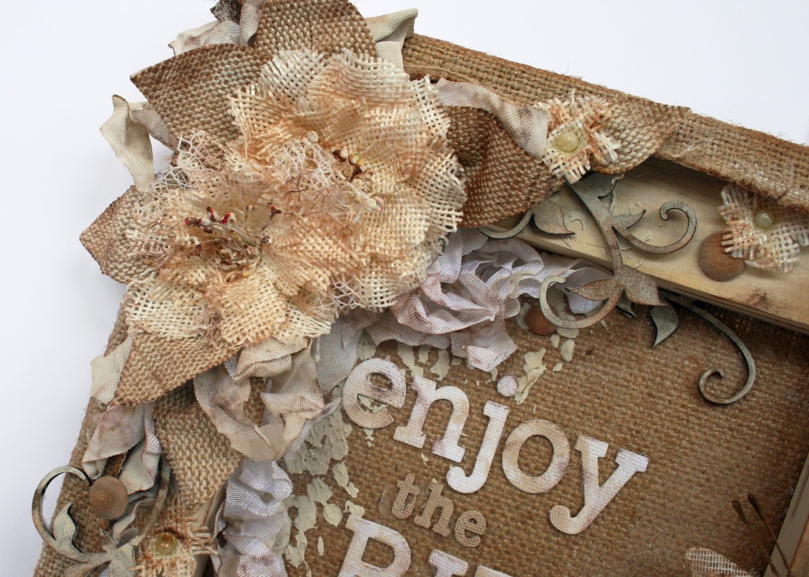 Just the Scrap: Burlap Canvas